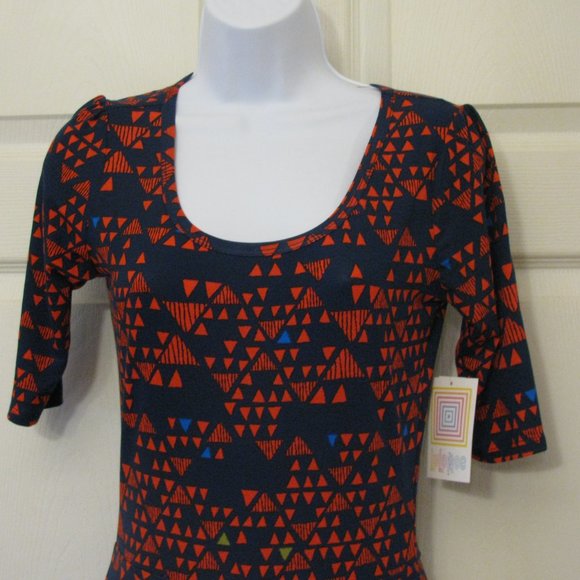 LuLaRoe | Dresses | 25 Lularoe Nicole Dress Xs Nwt 45 Fit Flare Blue ...